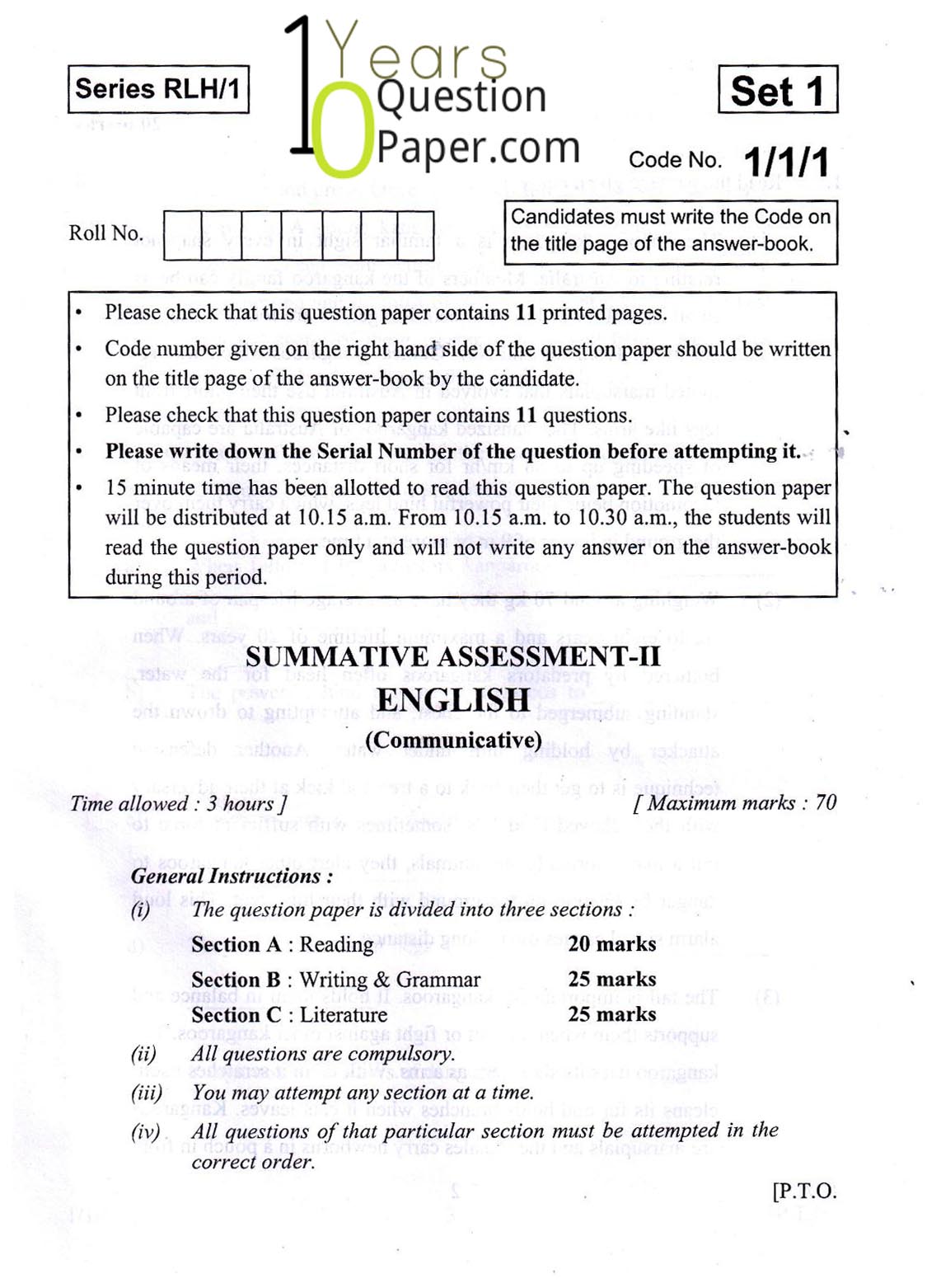 Cbse Class 10 English Question Paper 2020 With Answers Offers Discount